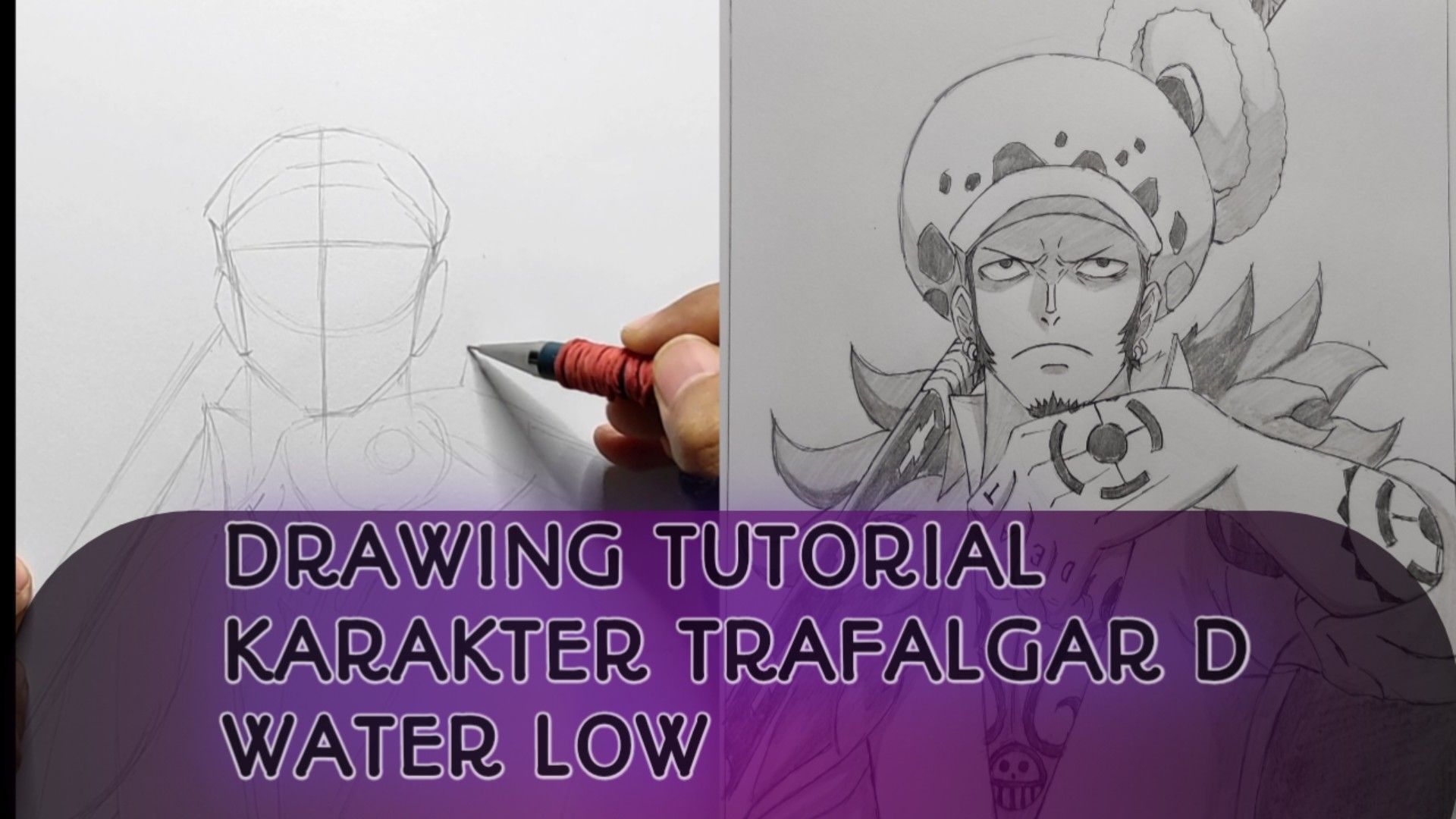 Drawing Tutorial Karakter Anime Trafalgar D Water Low - BiliBili