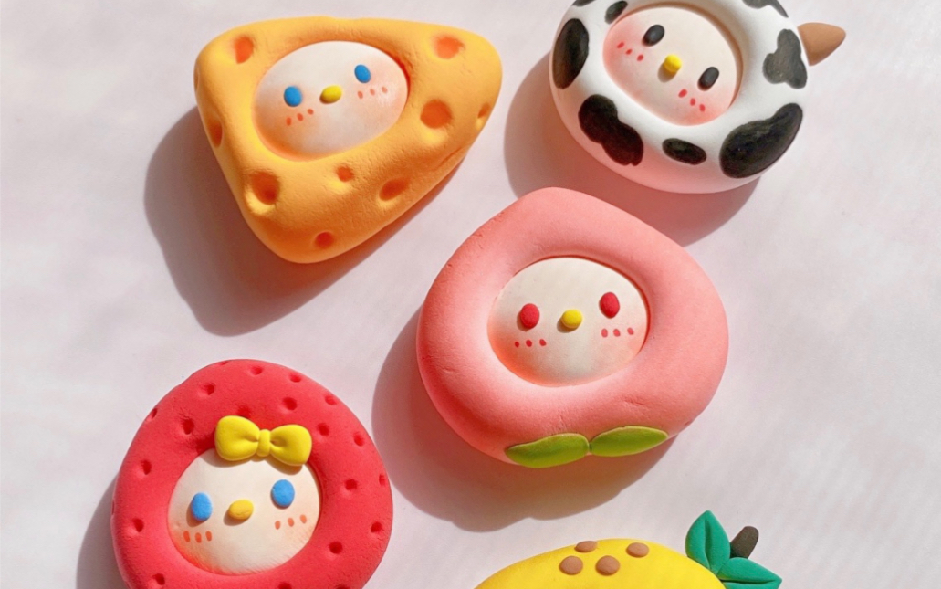 Super Lightweight Clay Tutorial | Adorable Fruit Babies — Sanrio Emoji ...