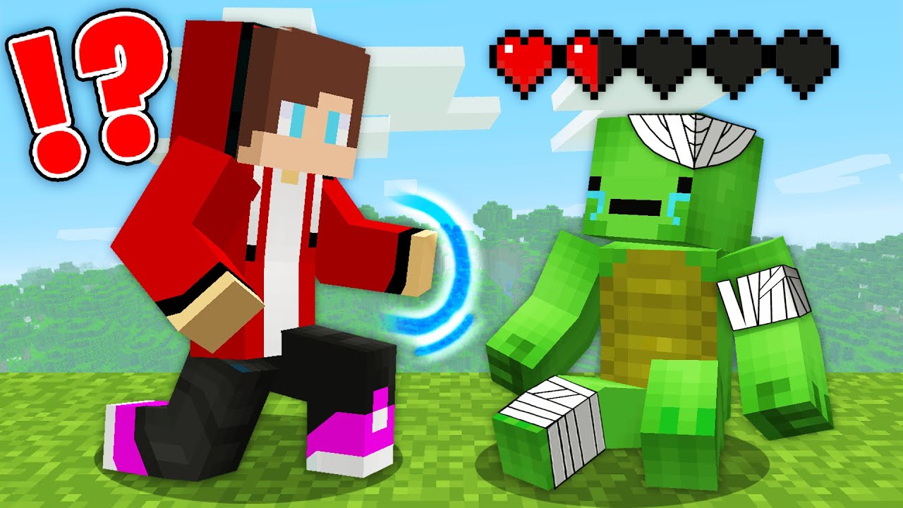 JJ helps a HURT MIKEY in Minecraft! - Maizen - BiliBili