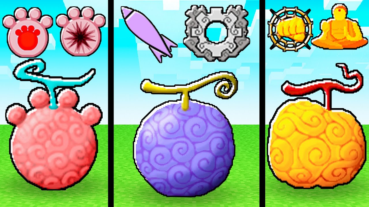 ESCOLHA sua DEVIL FRUIT de ONE PIECE pelo NOME do ATAQUE no MINECRAFT ...