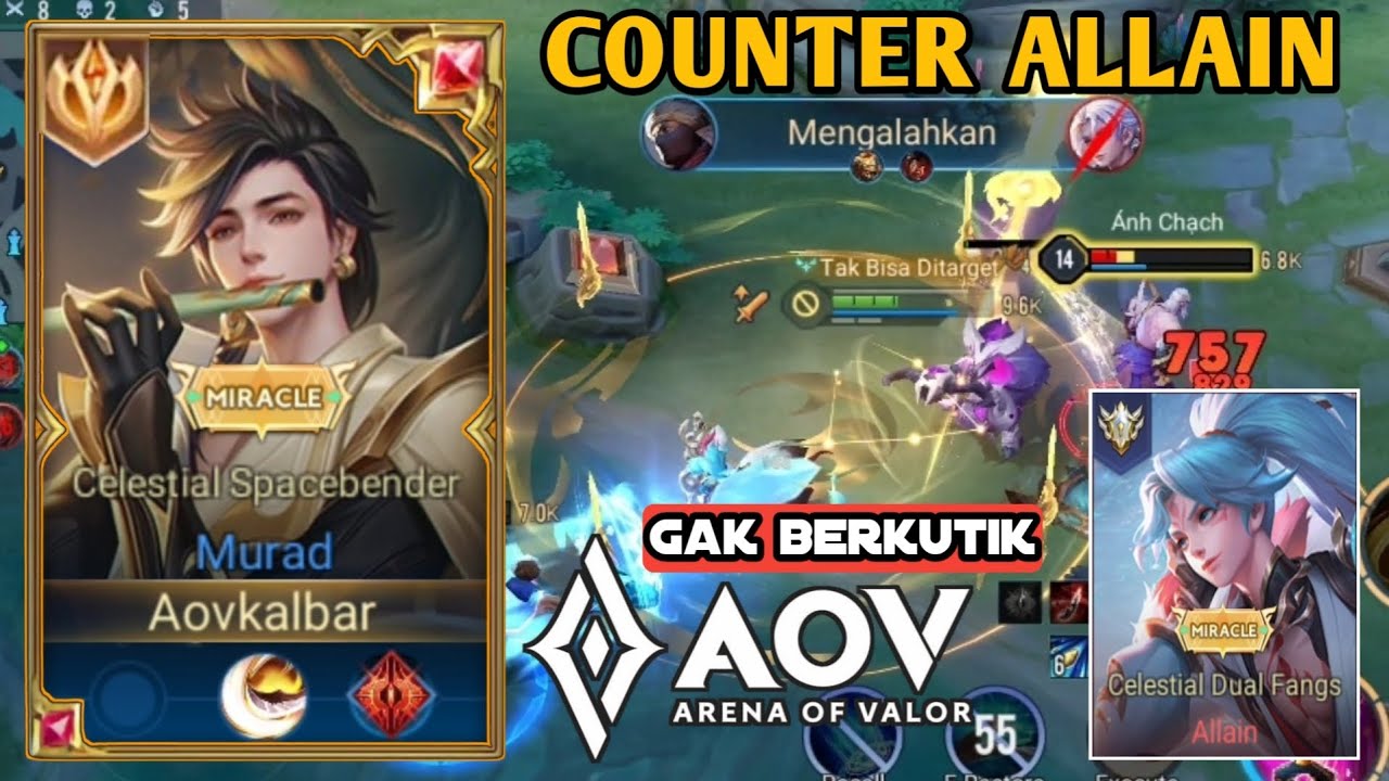 AOV MURAD DS GAMEPLAY|murad VS allain tercounter|RoV|Arena of valor|Liên Quân Mobile - BiliBili