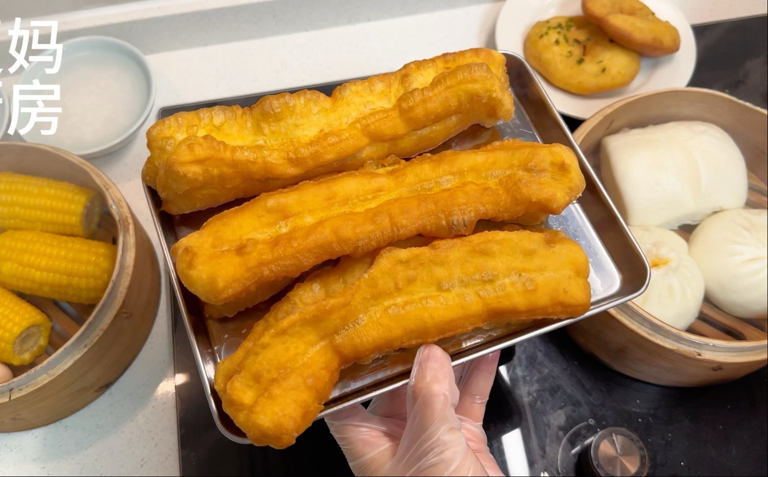 [Chinese Breakfast] Crispy Homemade You Tiao, Scallion Pancakes ...