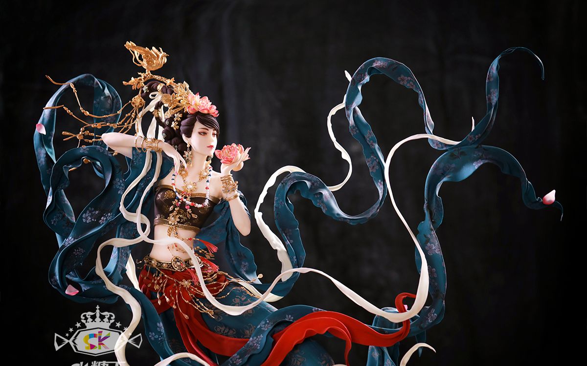 Ancient-Style Fondant Figurine Cake “Flying Apsaras” — Give me a breath ...