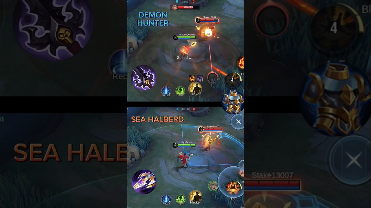 CLAUDE DEMON HUNTER VS SEA HALBERD -mlbb #shorts - BiliBili