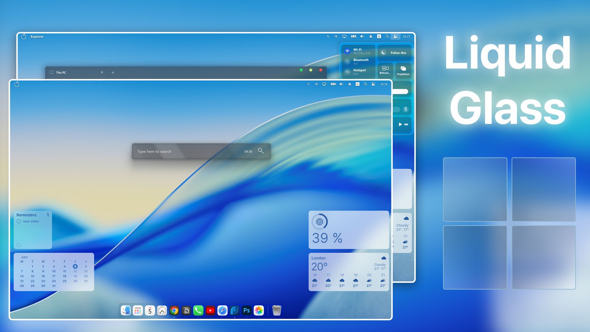Transform your windows 11 into Mac OS Tahoe in only 10 minutes! - BiliBili