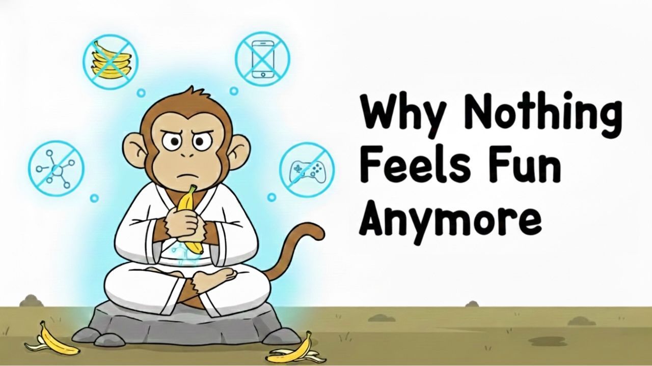 Monkey Dopamine Detox: How Monkey Stop Chasing Fake Bananas - BiliBili