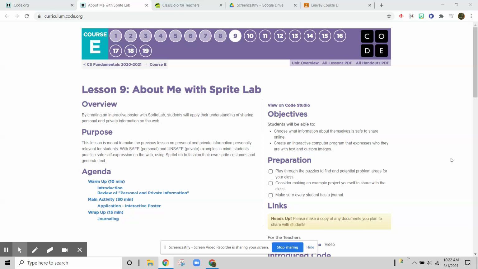 Lesson 9 Pt1 About Me with Sprite Lab - BiliBili