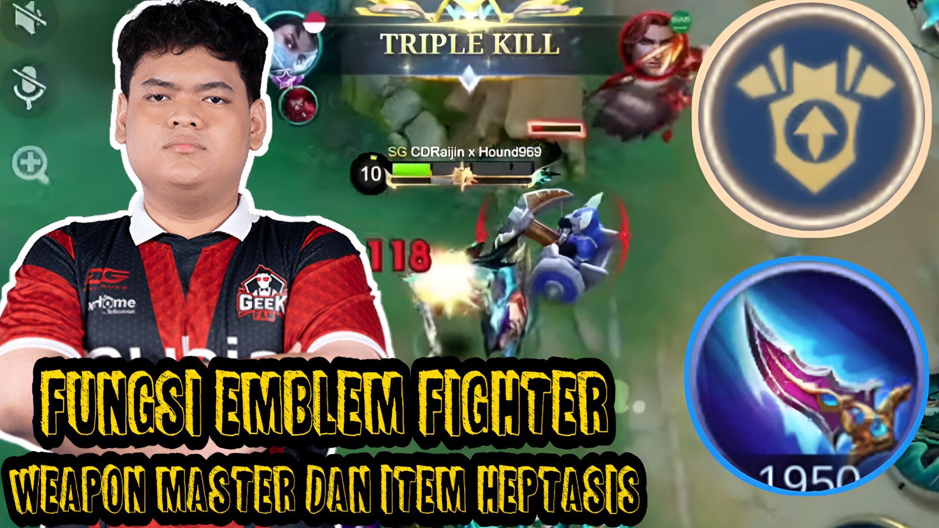 Fungsi emblem fightwr weapon master dan heptasis untuk granger - Clip ...