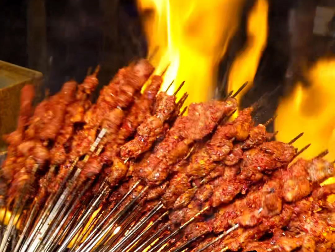 Lanzhou Spicy Roasted Lamb: The lamb grilled over an open flame has ...