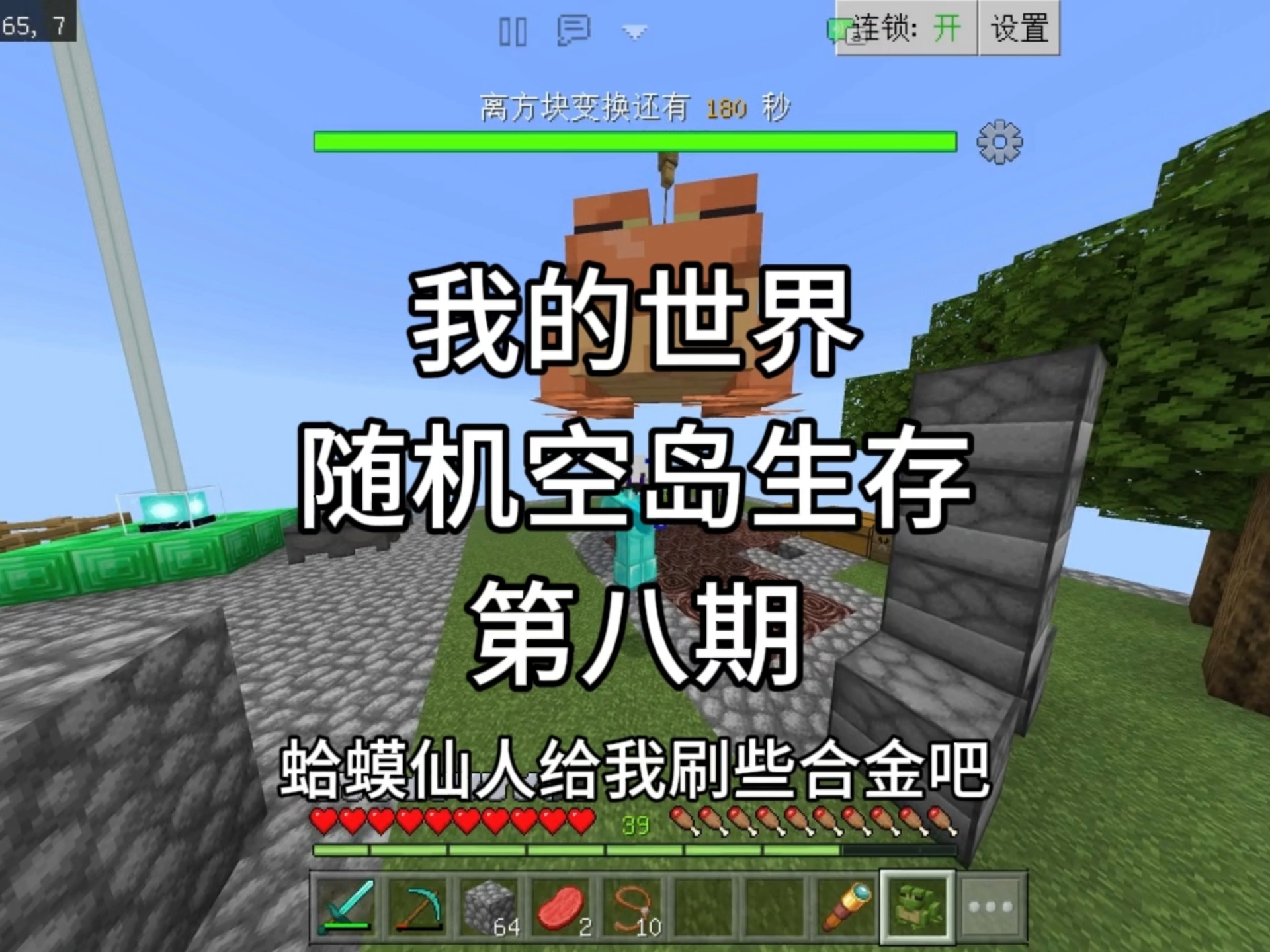 [Minecraft] Random Sky Island Survival | Episode 8: Emperor Toad - BiliBili