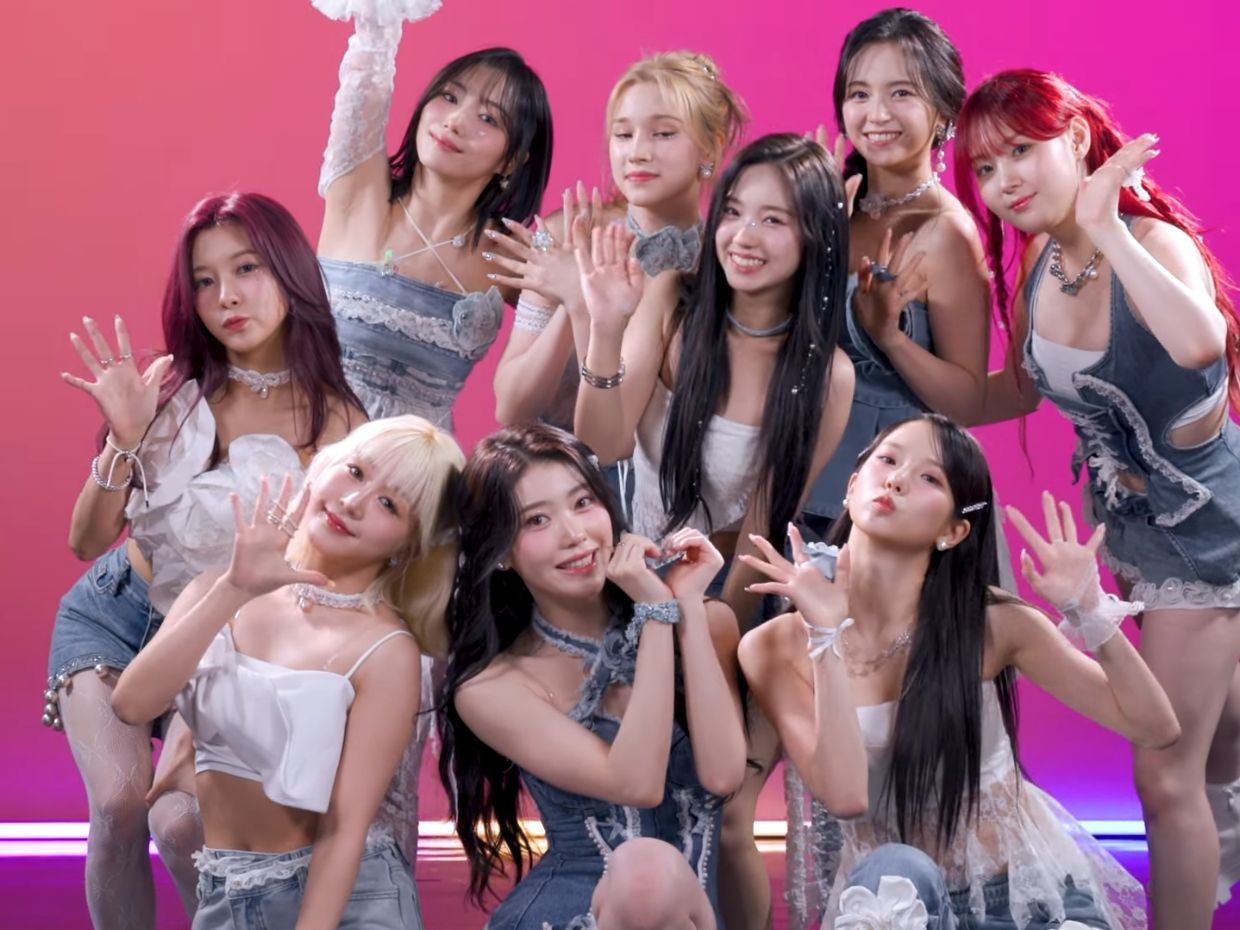 Kep1er's latest comeback song Shooting Star dance relay version - BiliBili