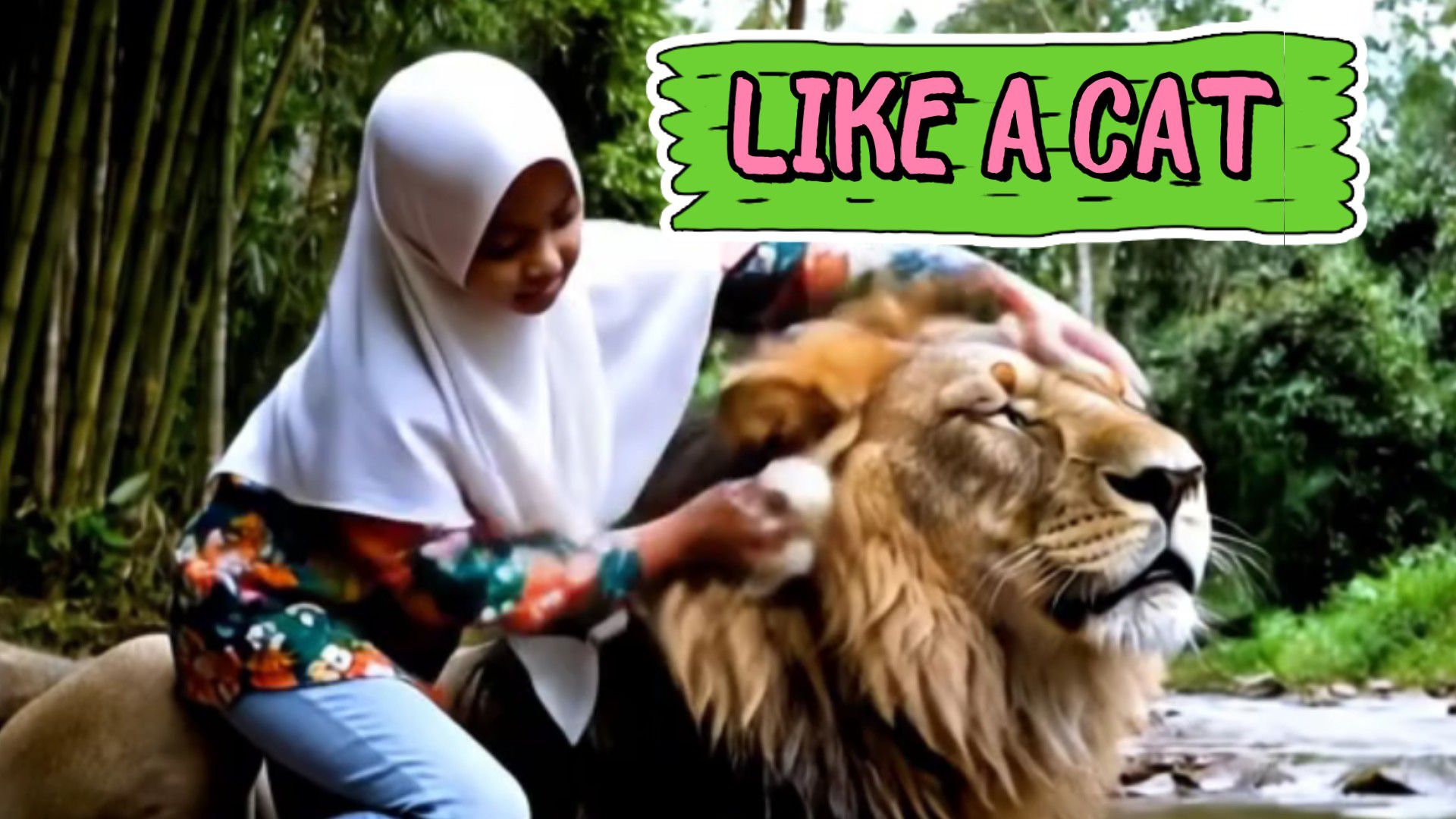 "She’s Washing a Lion Like It’s Her Pet Cat!" - BiliBili