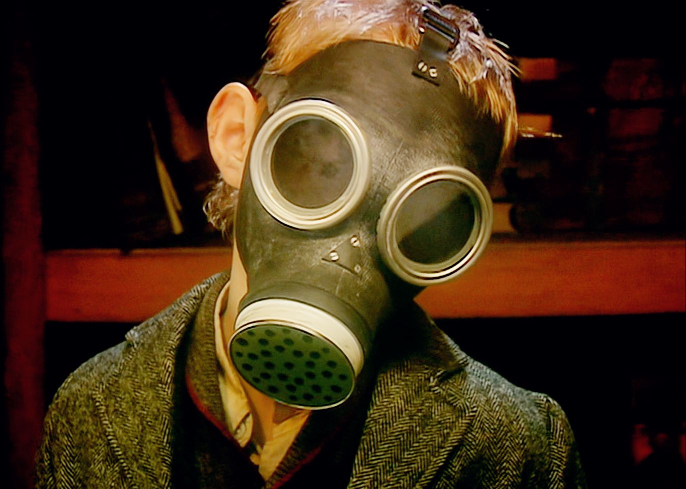Astonishing twist! From a young age, the boy has had a gas mask on his ...