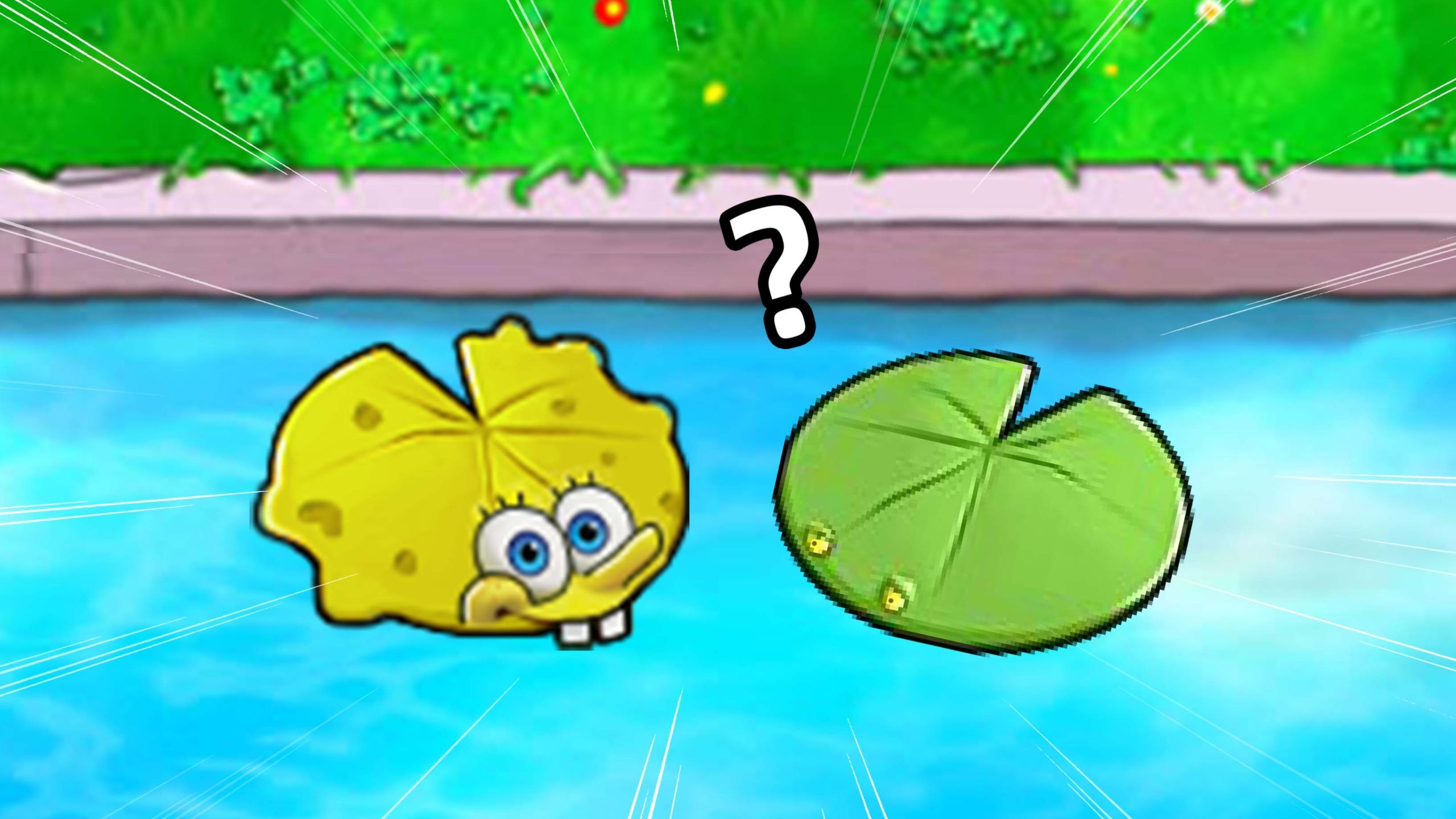 Is there a SpongeBob floating on your pool? - BiliBili