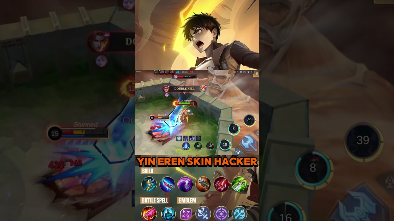 Eren Yin New Attack on Titan Skin #yin #mlbb - BiliBili