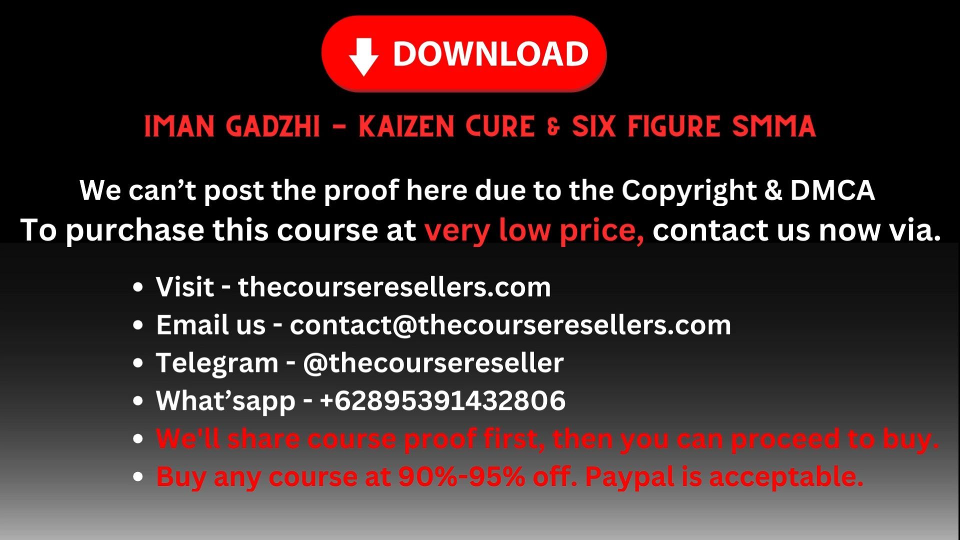 Iman Gadzhi - Kaizen Cure & Six Figure SMMA - Bstation