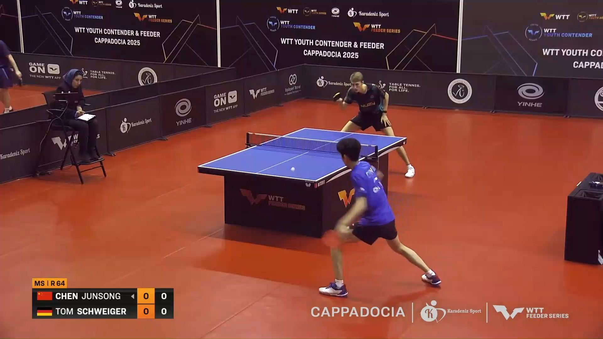 CHENJUNSONG-TOM SCHWEIGER-WTT Feeder Cappadocia 2025-MAIN DRAW-ROUND OF 64 - BiliBili